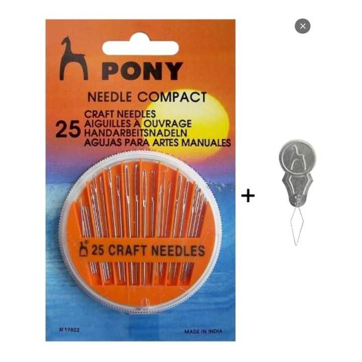 Needle Compact Sewing Needle with Threader Pony Brand | Daraz.com.np
