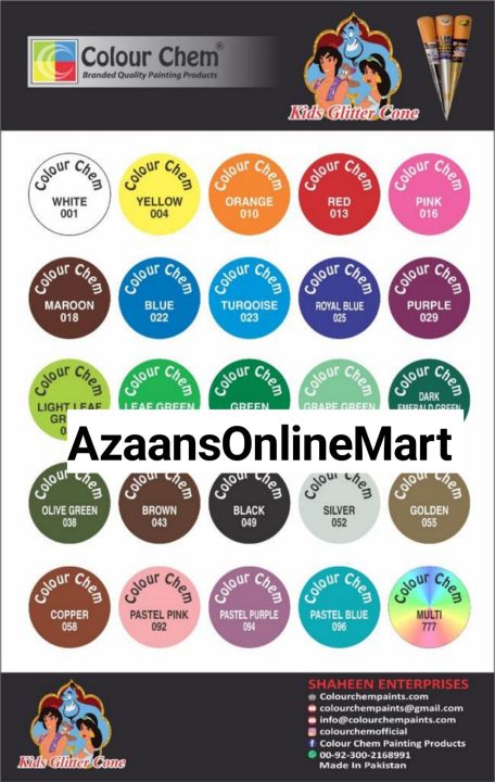 Nifto 40ML Colour Chem Pure Sparkle Glitter Gutta Cone Outliner/Lead ...