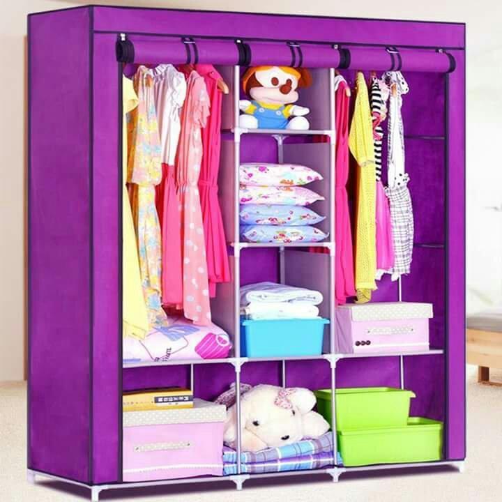 Folding Clothes Closet Wardrobe Daraz Storage Rack Organizer Cabinet ...
