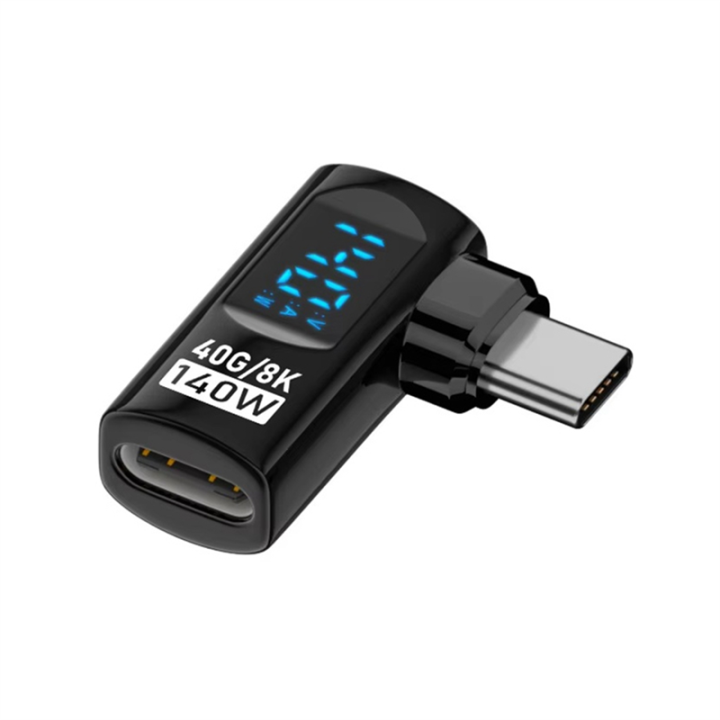 90 Degree USB C Adapter Right Angle U Shape Type C Adapter 40Gbps Data ...