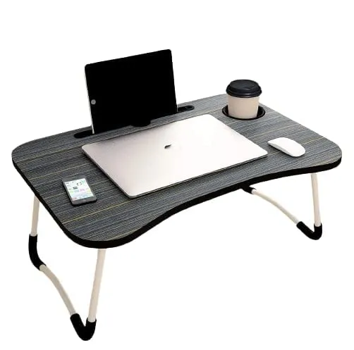 Table Laptop Study Bed Home Wooden Foldable Students Stand Office ...