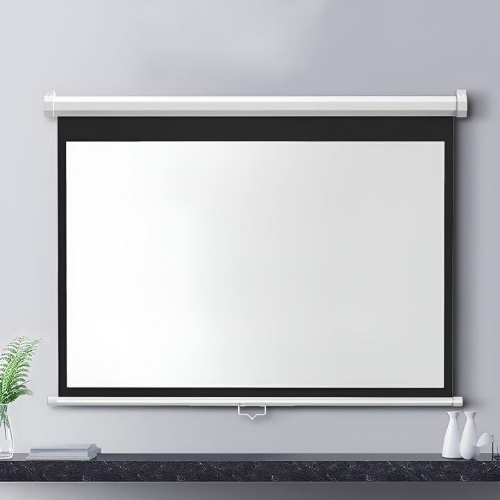 XLAB Projector Screen Manual Wall Mount XPSWM-84 Diagonal (FL: 70 in ...