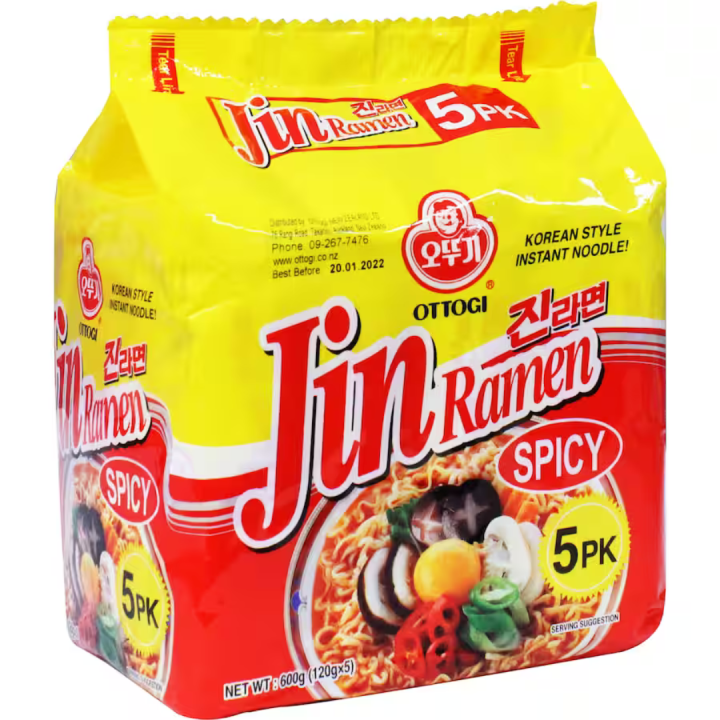 Ottogi Jin Ramen (Spicy) (Multipack)- Pack of 5 | Daraz.com.np