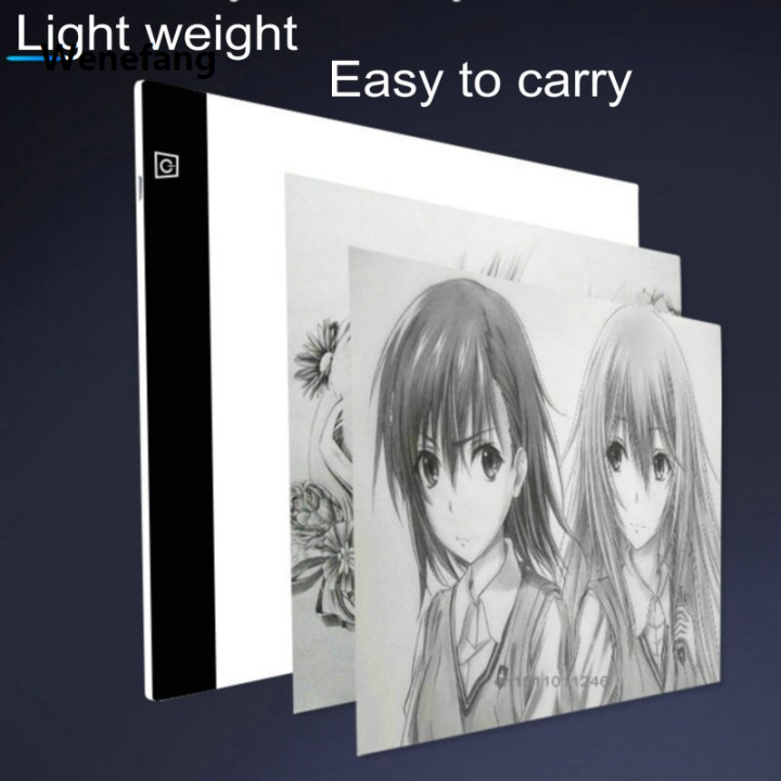 Wenefang A3/A4/A5 Three Level Dimmable Led Light Copy Drawing Board Pad ...