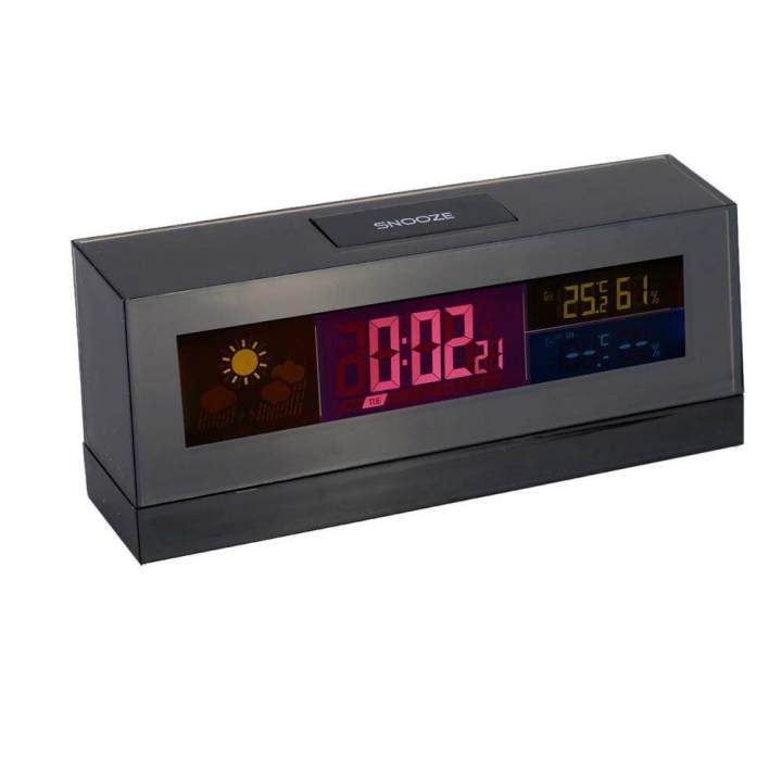 Wireless Indoor Outdoor Digital Weather Station Digital Alarm Clock ...