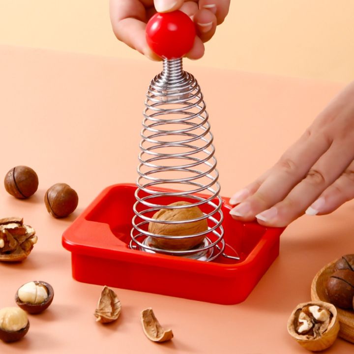 Kitchen Gadgets Stainless Steel Spiral Spring Nutcracker with Base Tray ...