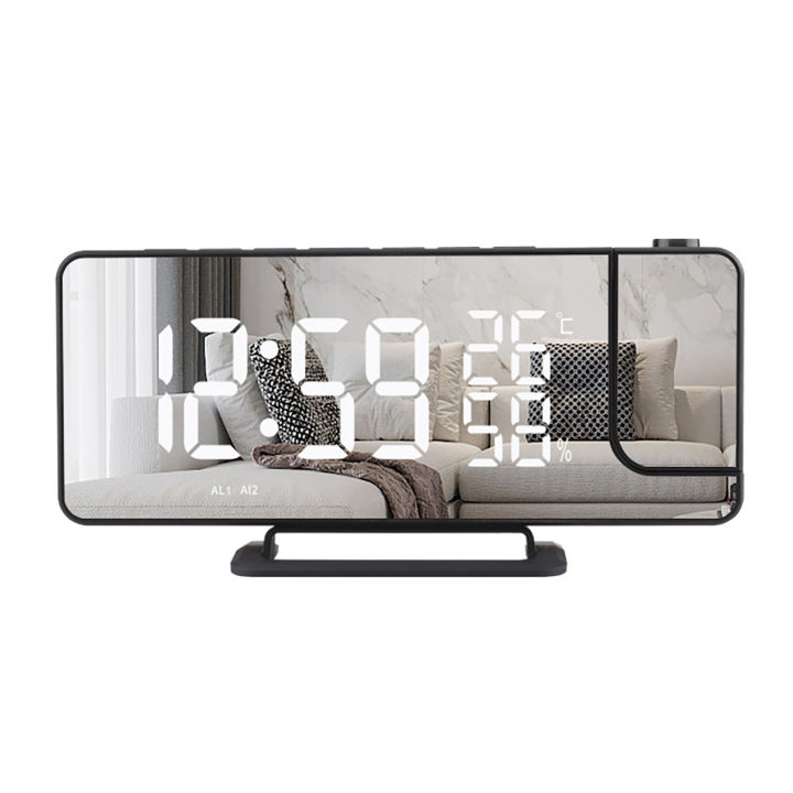 Electrical Clock Temperature Display Multi-purpose Mirror Electrical ...