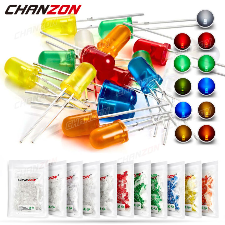 5mm Diffused LED Diode Kit Lamp Light Emitting Diode Bulb Indicator 5 ...