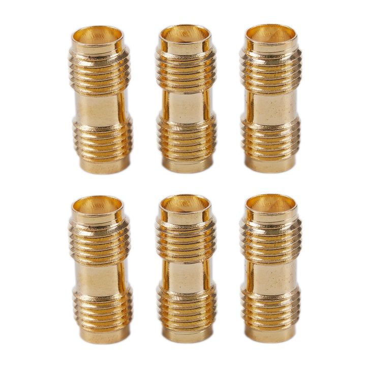 6X Gold RF Connector SMA Female to SMA Female for Two Way Radio SMA-F ...