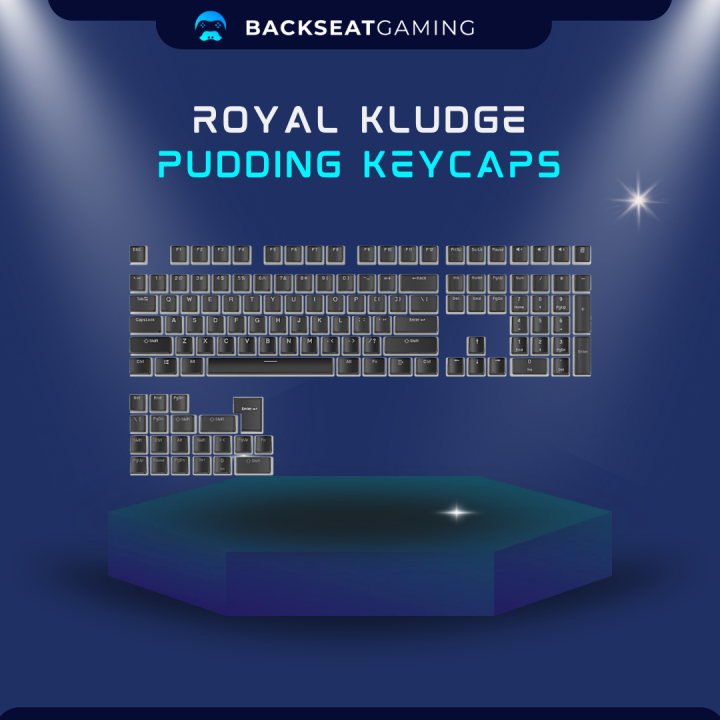 ROYAL KLUDGE 112 Double Shot PBT Pudding Keycaps, OEM Profile ANSI ISO ...
