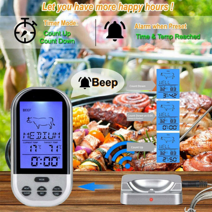 Cooking Set Oven Digital BBQ Remote Probe water for Food Meat Oven BBQ ...