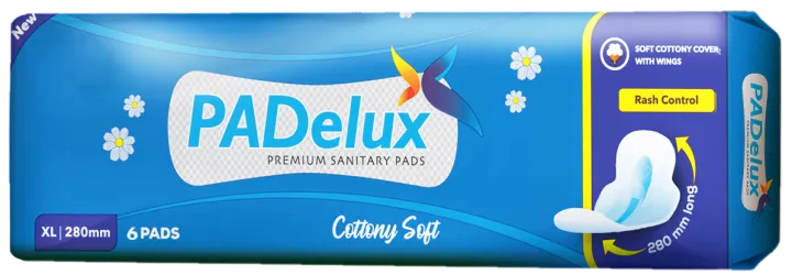 PADelux Sanitary Pads Cottony Soft XL 280 mm - 6 Pads | Daraz.com.np