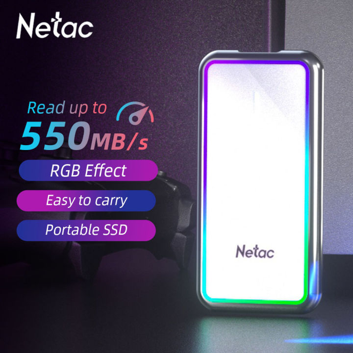 Netac ssd sata Portable External RGB SSD 1TB 500GB 250GB 128GB Hard ...