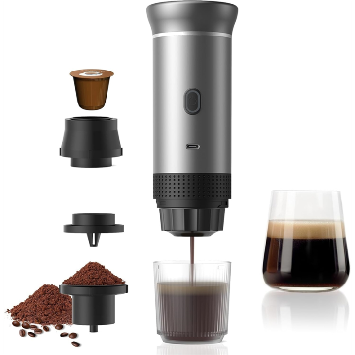 Espresso Coffee Machine Compatible with Capsules & Powder Compatible ...