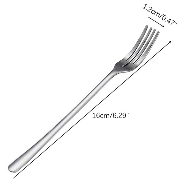 Stainless Steel Dinner Fork Long Handle Table Forks Set Korean Cutlery ...