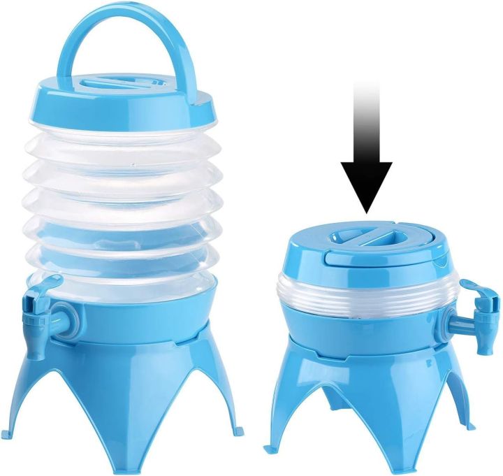 Foldable Outdoor Water Canister Bucket Water Container Drinking Storage ...