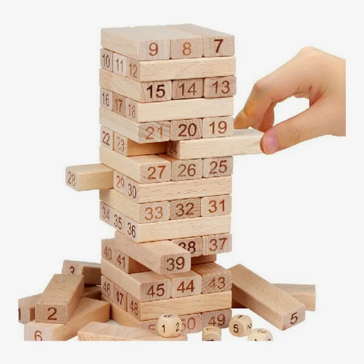54 Pcs Wooden Toy/Jenga/Wiss Toy | Daraz.com.np