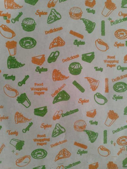 Food Wrapping Paper Sheets | Junk Fast Food Print Design, 11" x 13 ...