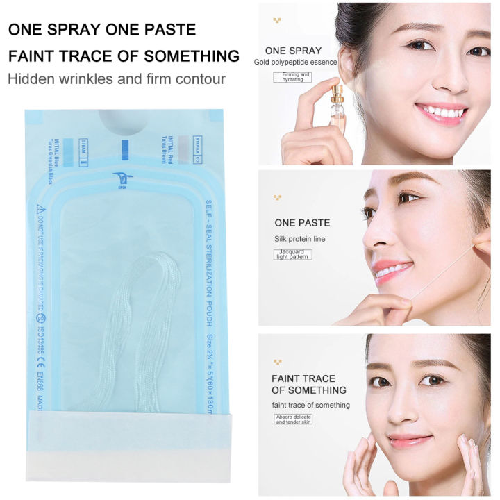 New 1-360Pcs Absorbent Collagen Threads No Needle Gold Protein Line ...