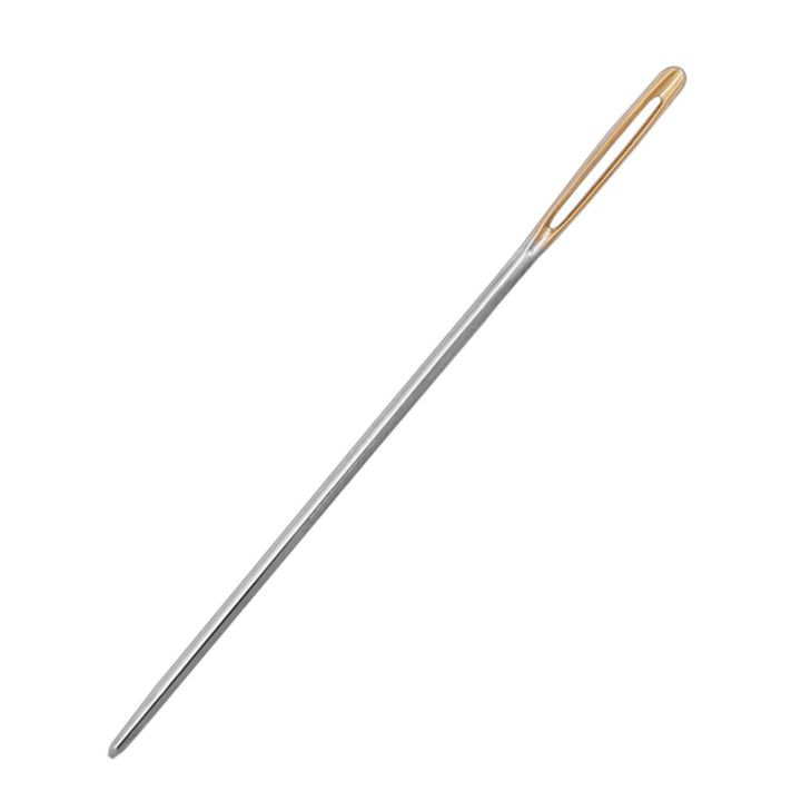 3Pcs Big Eye Blunt Head Needle Ribbon Embroidery Round Head Needle Gold ...