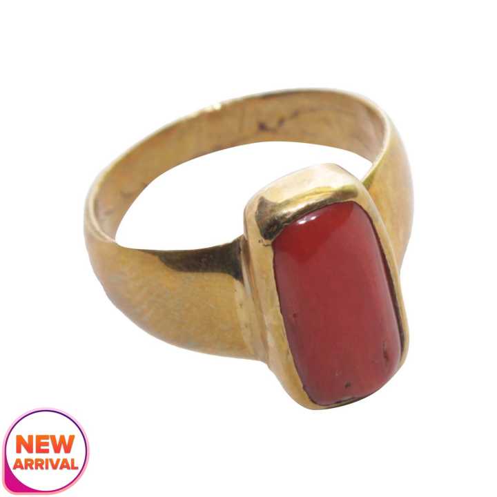 Original Red Coral Unisex Ring (Rato Muga) | Daraz.com.np