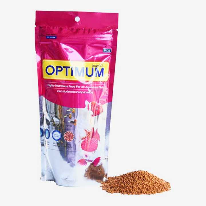 Optimum Highly Nutritious Fish Food For Aquarium Fish Mini Pellet Size ...