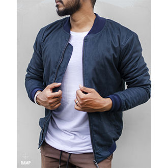 Men's Suede Bomber Jacket | Daraz.com.np