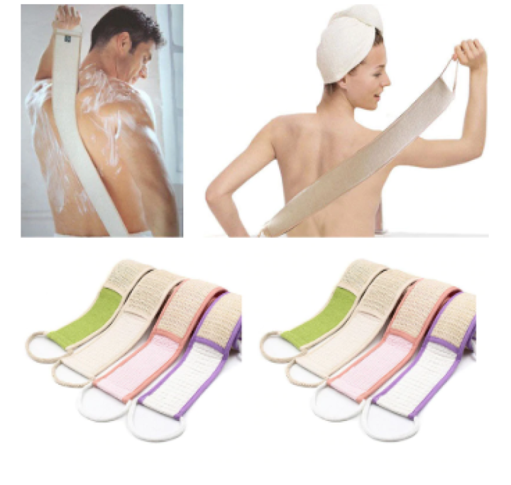 Natural loofah Bath Shower Body Exfoliating Scrubber Back Strap Bath ...
