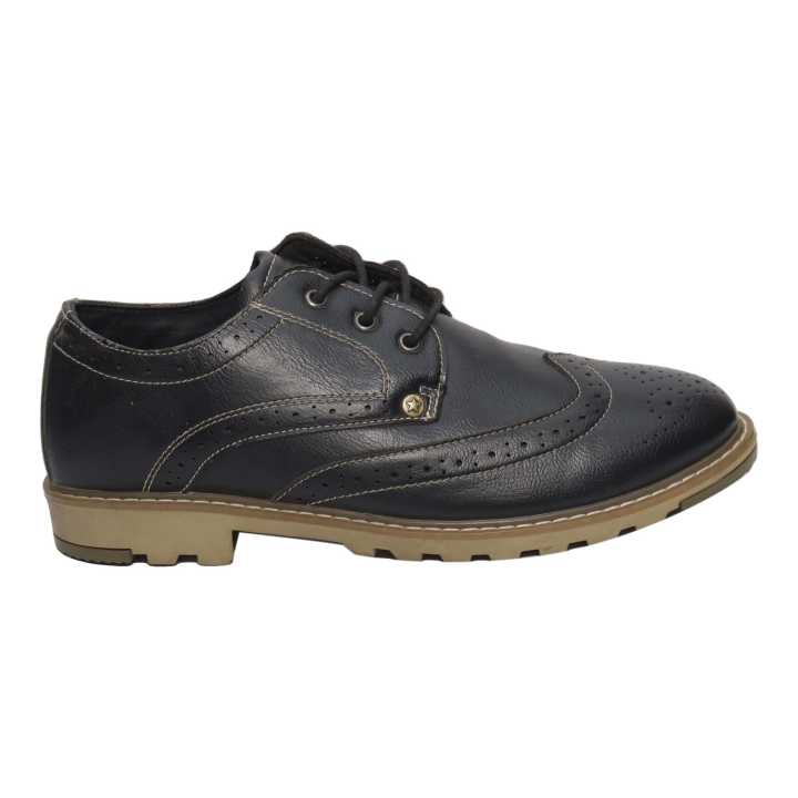 Black PU Leather Dott Design Formal Shoes For Men | Daraz.com.np