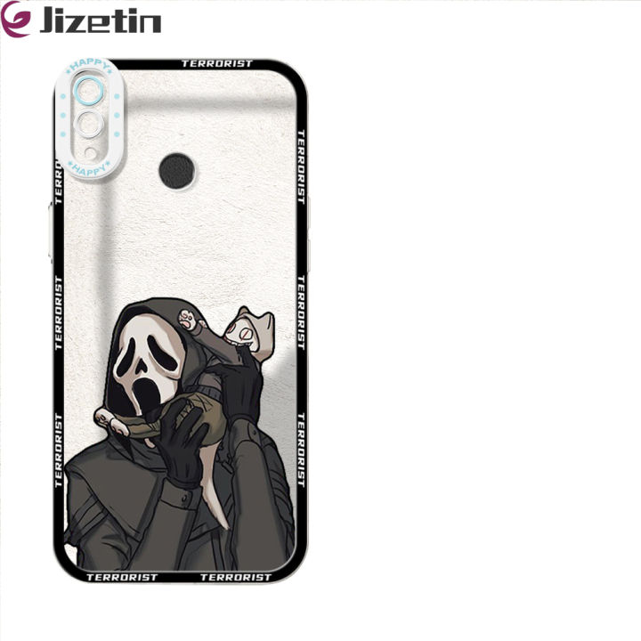 Jizetin for Honor Y9 2019 Back Cover Transparent Ghostface Scream Soft ...