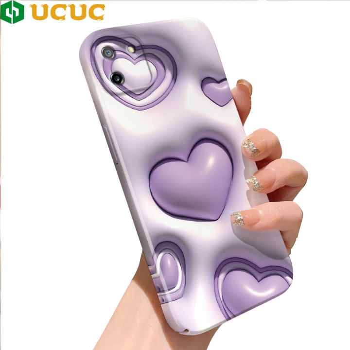UCUC for Realme C11 2020 Back Cover Purple Love Luxury Glossy Hard ...