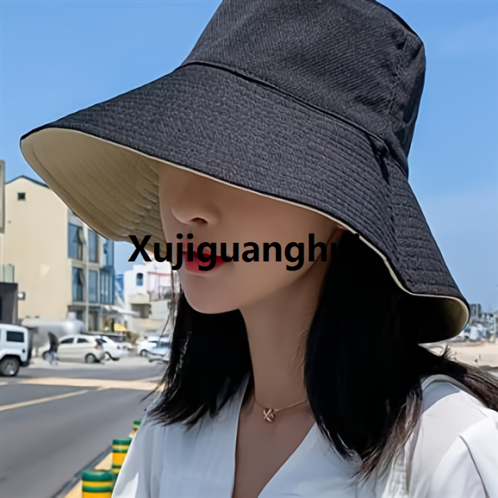 Xujiguanghui Fisherman Hat Women Summer Thin Sunblock Hat Travel Large ...