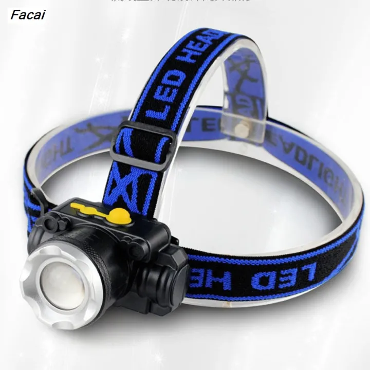 Facai Rechargeable LED Zoom Head Light Torch Compact Waterproof Fishing ...