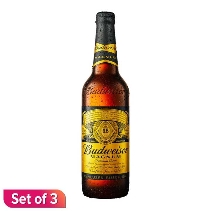 Budweiser Magnum Premium Beer 650 Ml Set Of 3 | Daraz.com.np