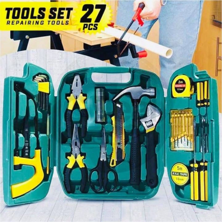 Multipurpose 27 Pcs Repairing Tool Set (Repair and Maintenance) Toolbox ...
