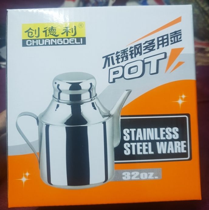 Stainless Steel Oil Pot -1 Ltr - For easy storage and pouring oil ...