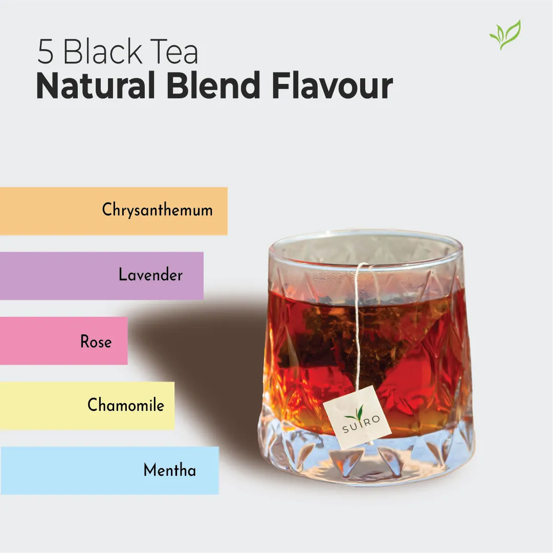 Mentha Black Tea Natural Flower Blend Suiro Teas 5 Tea bags | Daraz.com.np