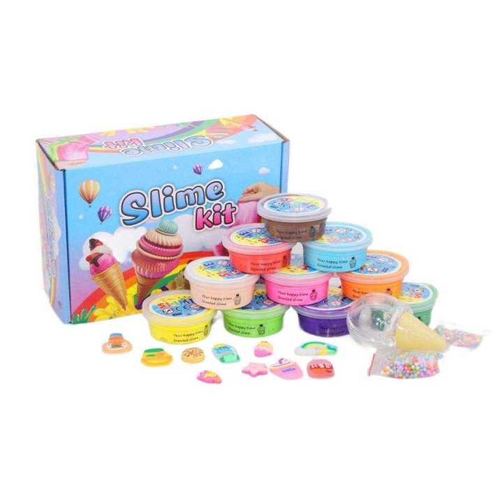 BNproduct Best Selling 10 Color Eco-friendly Slime Set Clay Diy Art ...