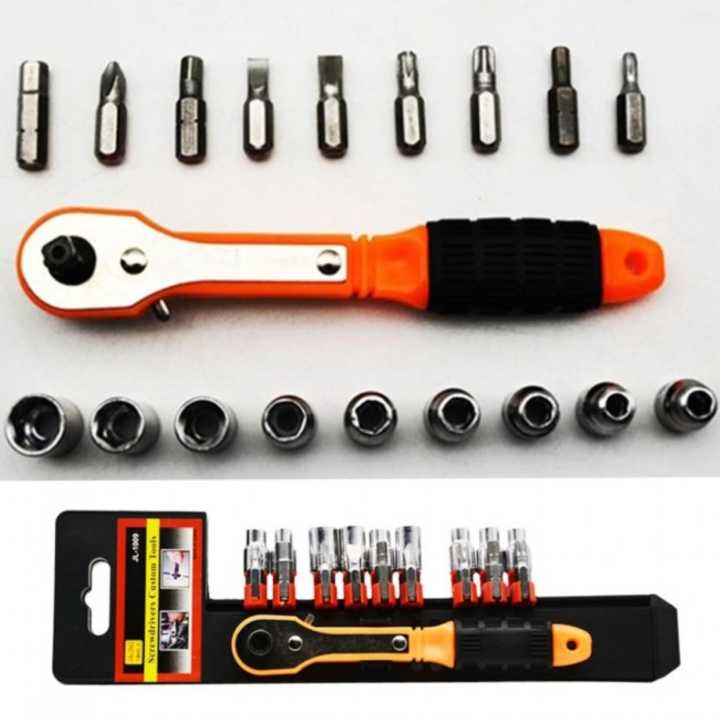 19pcs Ratchet Socket Wrench Set, Drive Socket Set By Aloke | Daraz.com.np