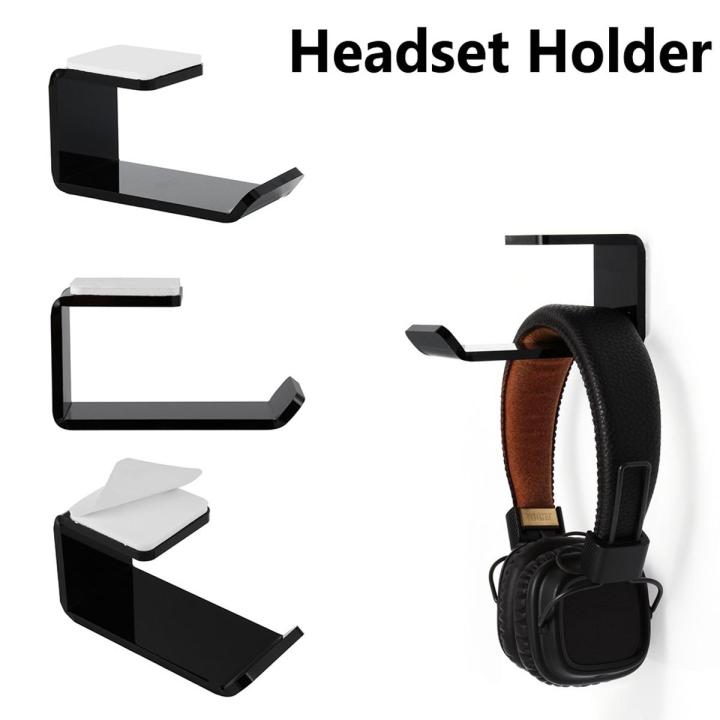 Universal Durable C Shape Headphone Acrylic Hook Stand Wall Mounted ...