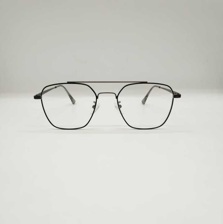 Black Color Double Bar Blue Ray Cut Metal Frame For Men | Daraz.com.np