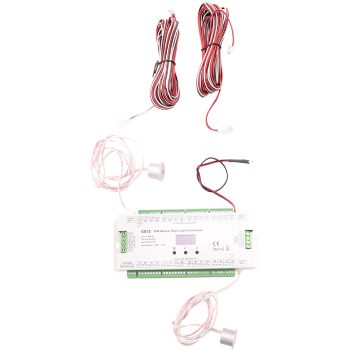 NCANRUI 32CH ES32 PIR Sensor Stair Light Controller Human Body Infrared ...