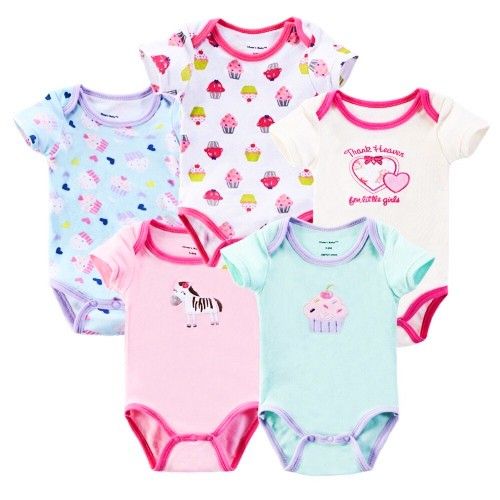 5pcs Baby Newborn Romper for Girl and Boy Clothing Set - Fashion ...