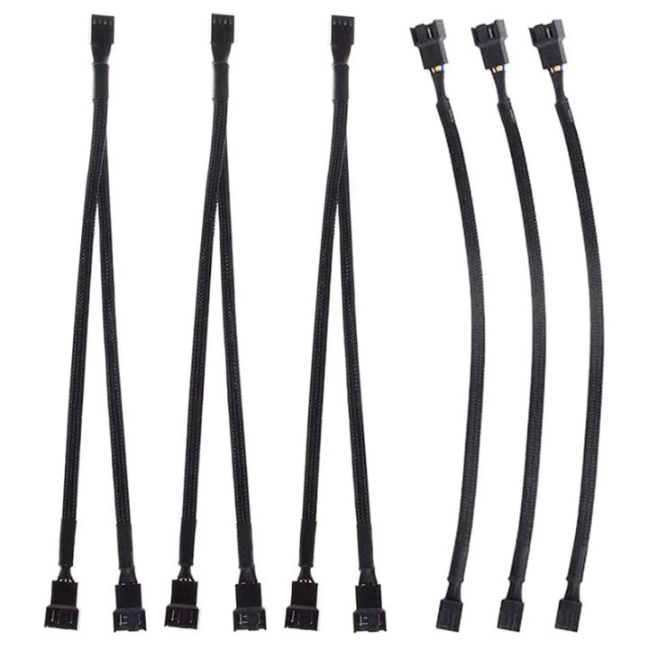 6 Pieces PWM Extension Cable, 4 Pin PWM Fan Extension Cable, PWM Fan Y ...