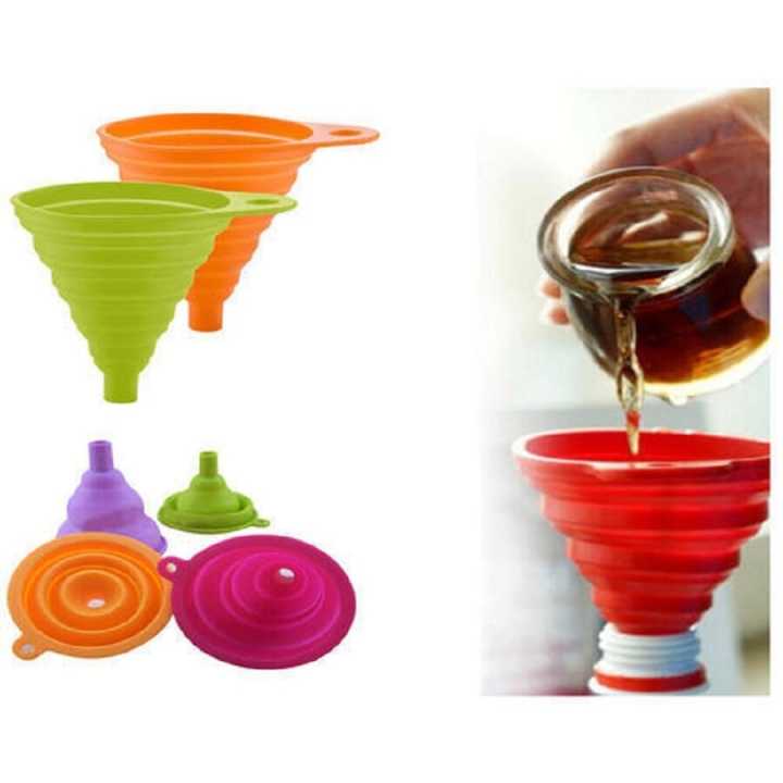 Silicone Flexible and Foldable Funnel for Liquid and Food Transfer ...