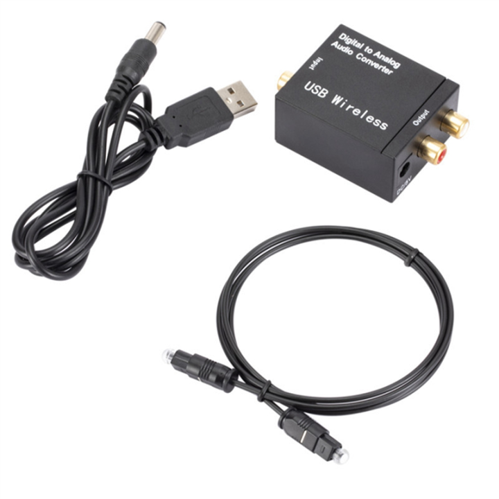 1 Set Digital to Analog Audio Converter Support Bluetooth Optical Fiber ...