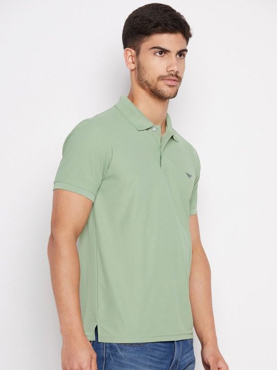 Men Solid Polo Collar Cotton T-shirt | Daraz.com.np