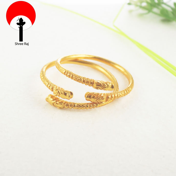 Gold Plated Panchadhatu Free Size Bala For Kids (Bundle of 2) | Daraz ...