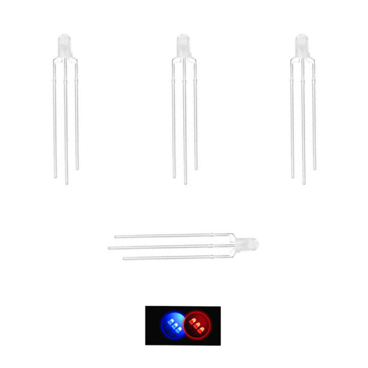 200pcs 3mm LED Diodes Kit Red Blue Lights Bi-Color Mini DIY Common ...