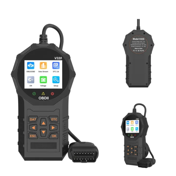 V320 OBD2 EOBD Diagnostic Scanner Multi-Language Quick Code Clear ...